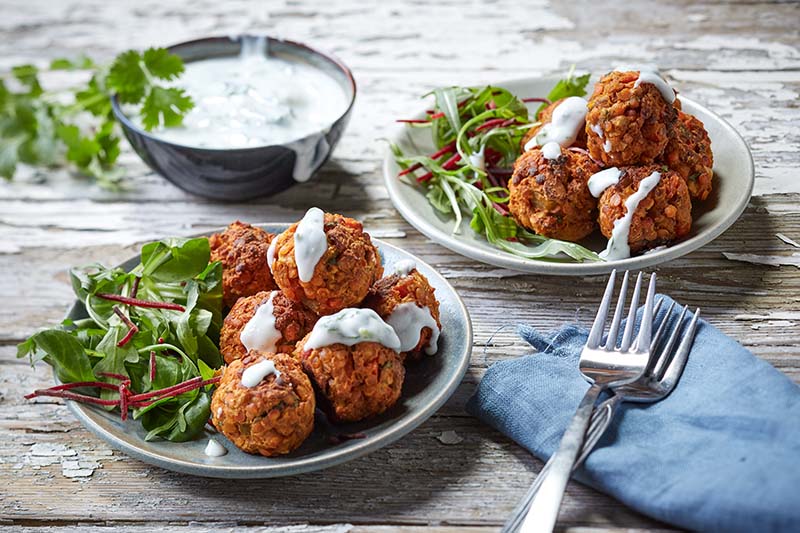 Recept voor Vegetarische köfte met rode linzen en cashewnoten | Bio ...