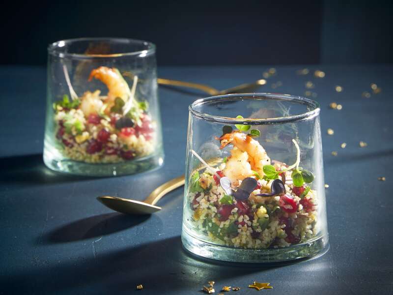 Recette pour Verrine au taboulé fruité et scampis | Bio-Planet, votre ...